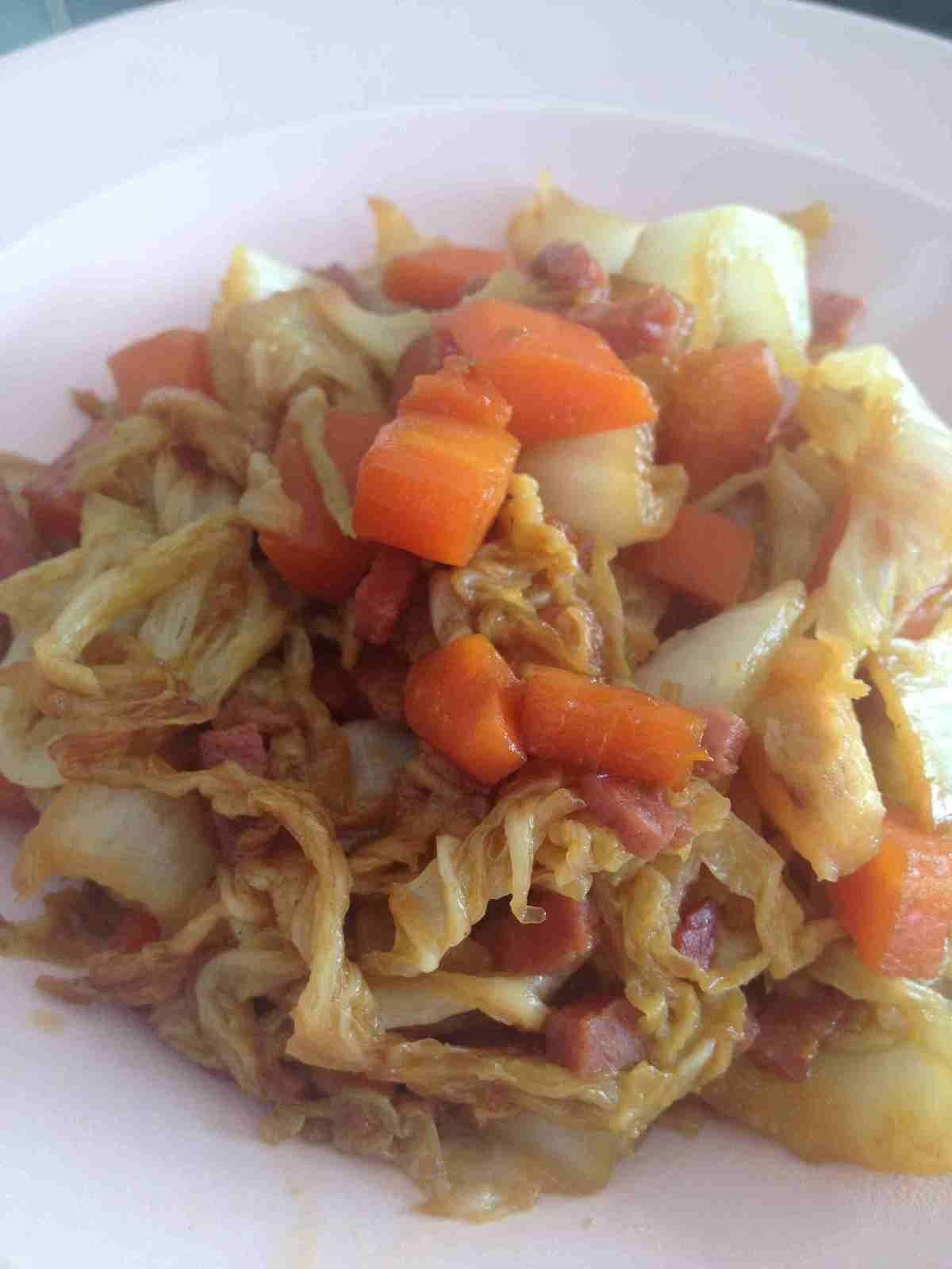 Wok de chou chinois, carottes et bacon - Rachel et sa cuisine légère et ...