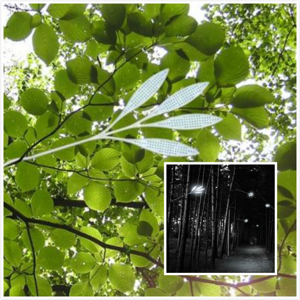 Solar Energy Leaf Shaped Street Lights - Invisible Streetlight ...