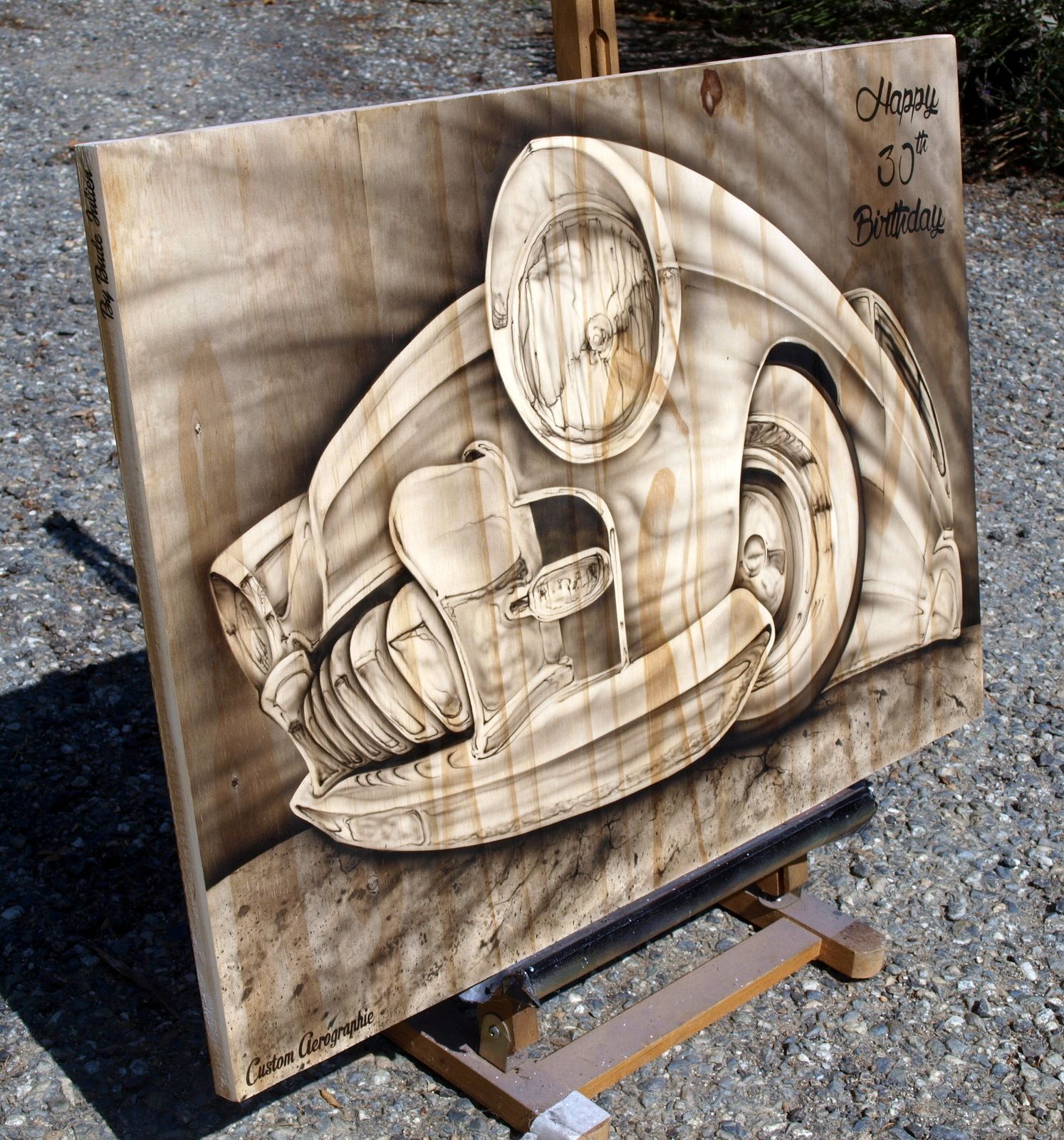 Graff hot road wood - Le blog de custom-aerographie