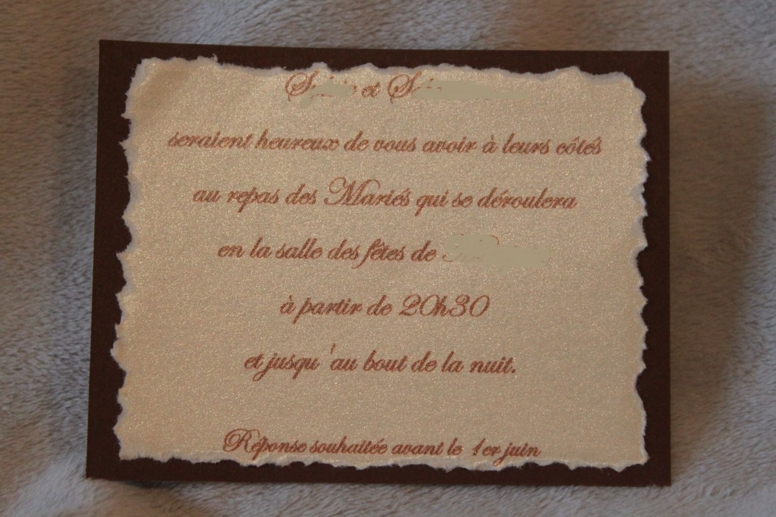 Faire Parts Mariage Thème Chocolat - Vos Jolis Moments