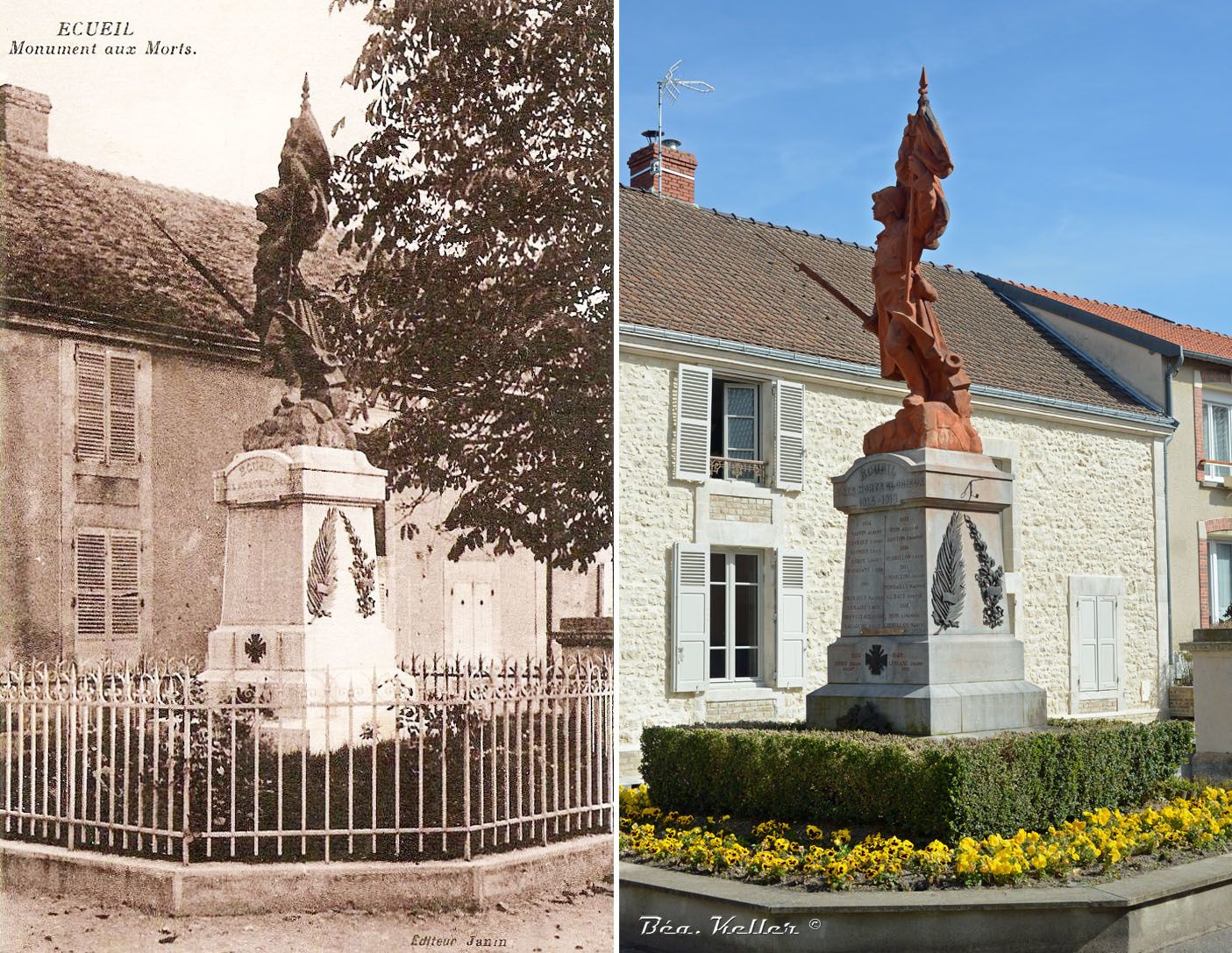 Ecueil : Monument aux Morts - Monuments de CHAMPAGNE 14-18