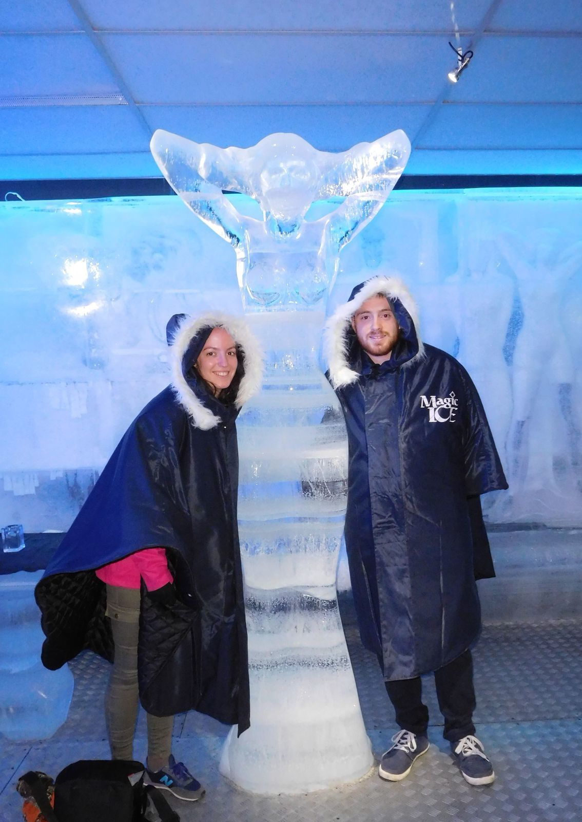 Day 4 - Magic Ice Bar - Oslo Avec notre interprétation du cri de Munch ...