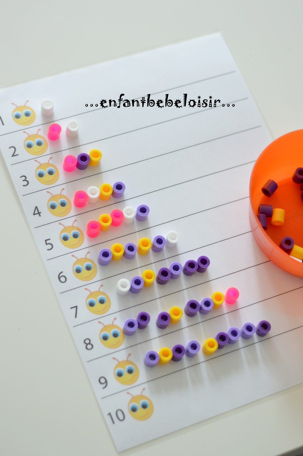 Fiche exercice à compter - PDF à imprimer - enfant bébé loisir