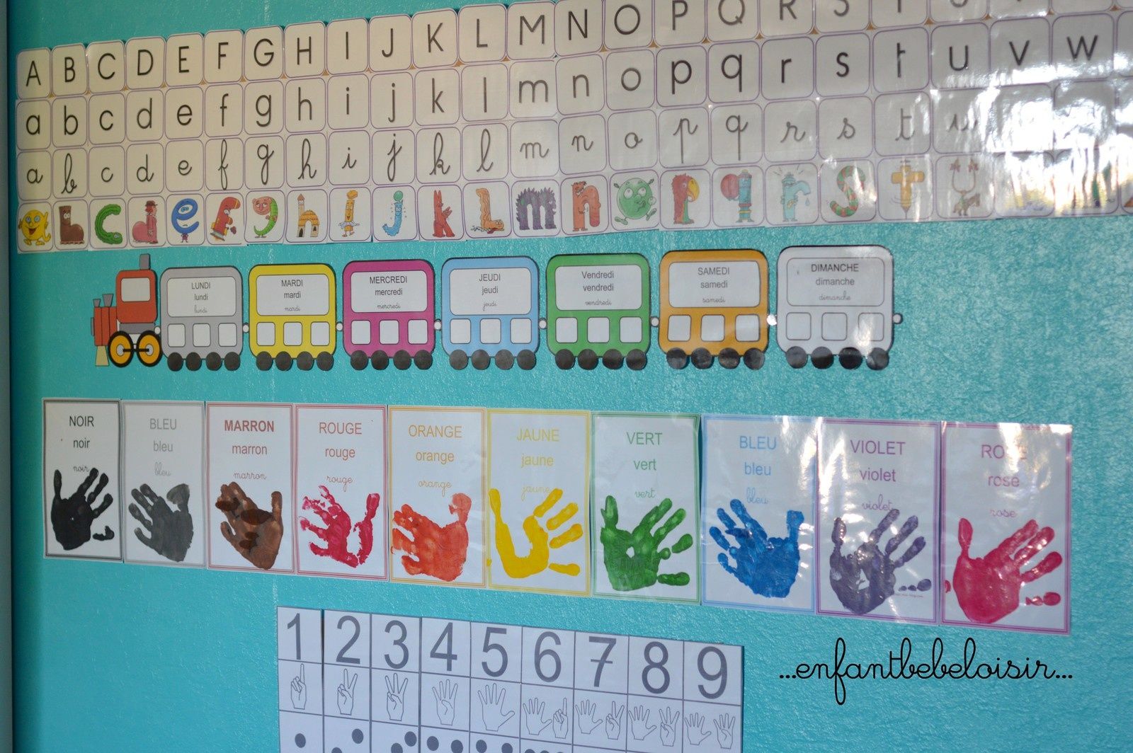 Affiches maternelle à imprimer A4 A5 - les couleurs - enfant bébé loisir