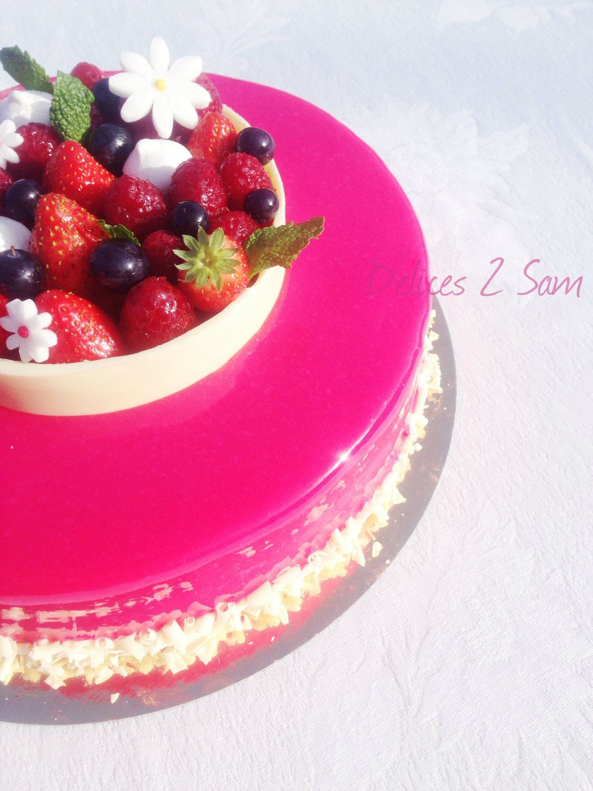 Entremet chocolat blanc fruits rouges - Delices de Sam