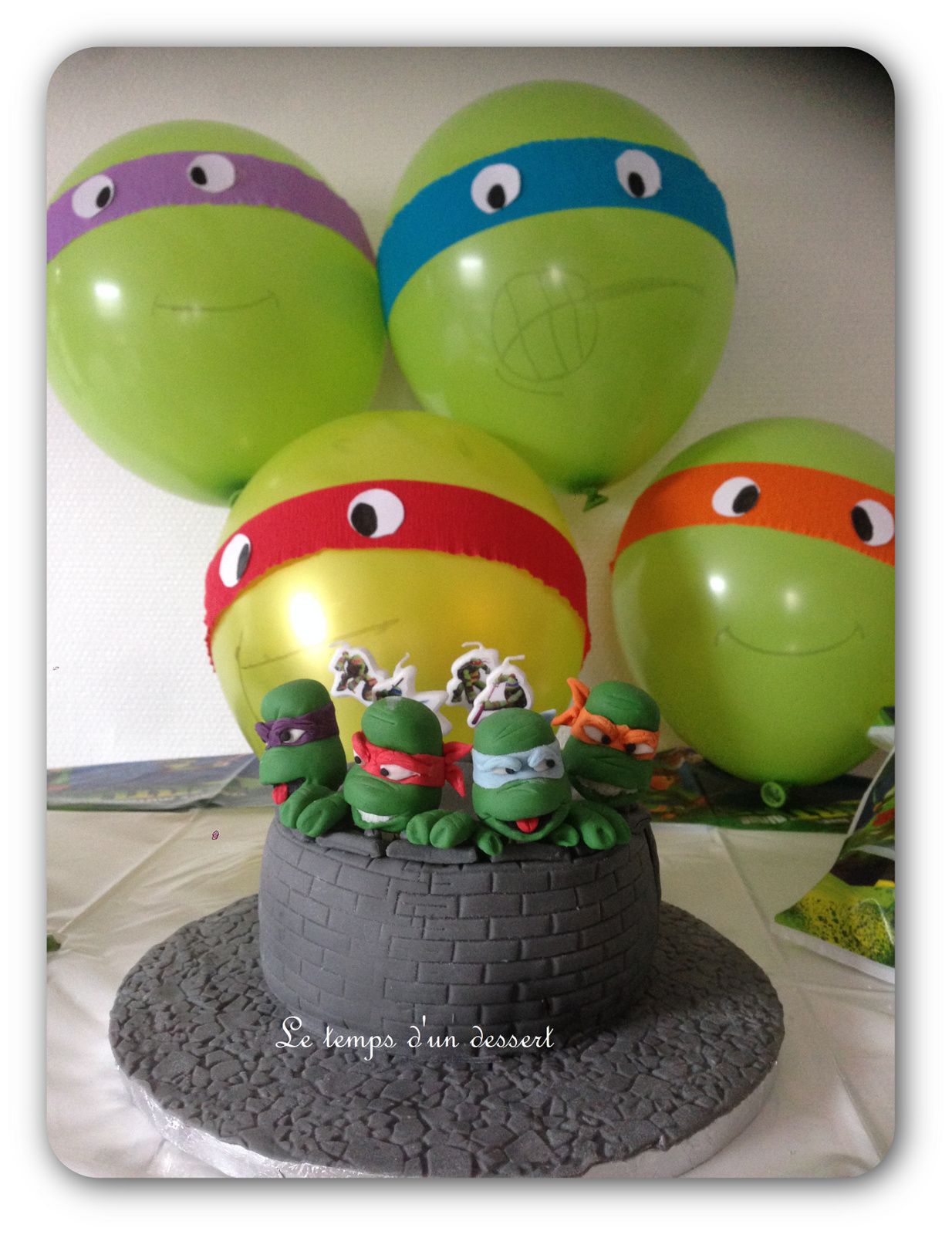 Gâteau Tortue Ninja en pâte à sucre DECORA - Le temps d'un dessert