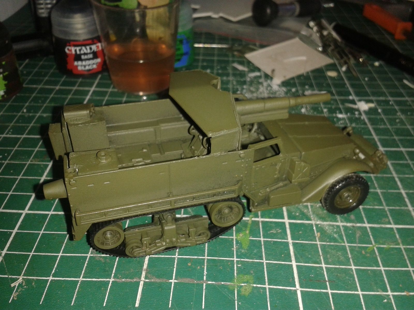 M3 75mm half-track "tank destroyer"sur base solido - figurines et ...