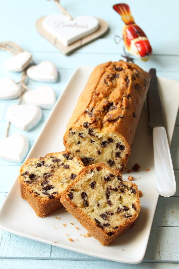 Cake à la Farine de Riz et aux Pépites de Chocolat - Mes P'tits ...