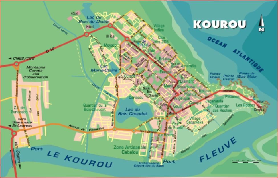 Le plan de Kourou - Ville de Kourou ( Guyane )