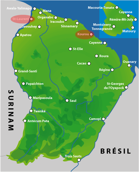 Découvrer la ville de Kourou située en Guyane - Ville de Kourou ( Guyane )