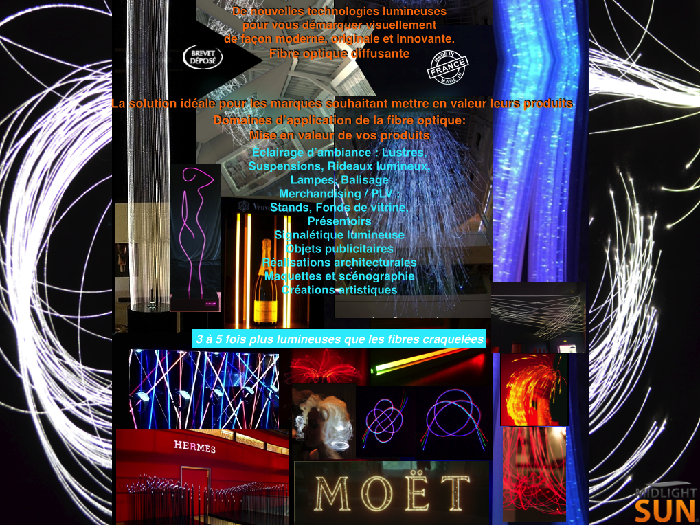 éclairage par fibre optique diffusante intérieur/extérieur ...