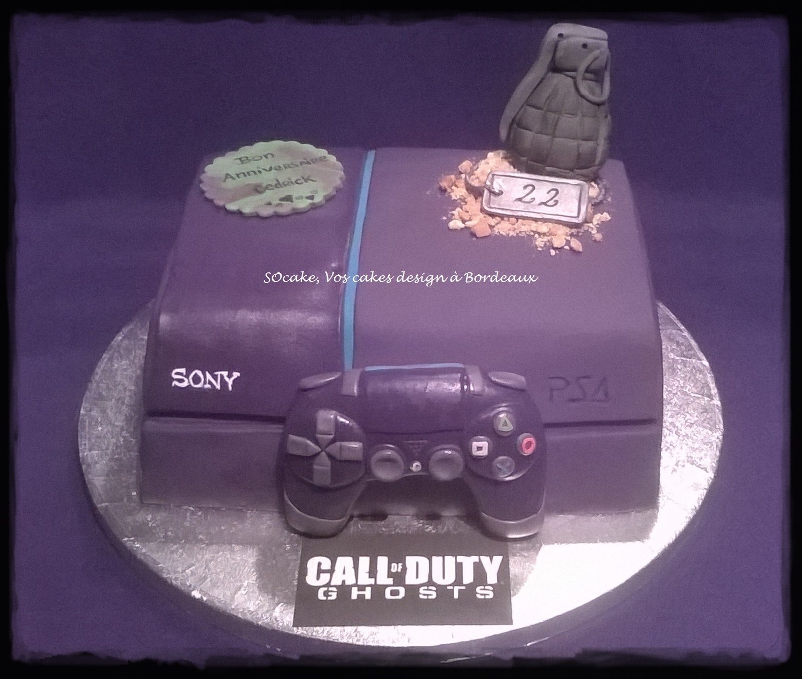 Gâteau Playstation 4 & Call of Duty - SOcake ... Vos cakes design
