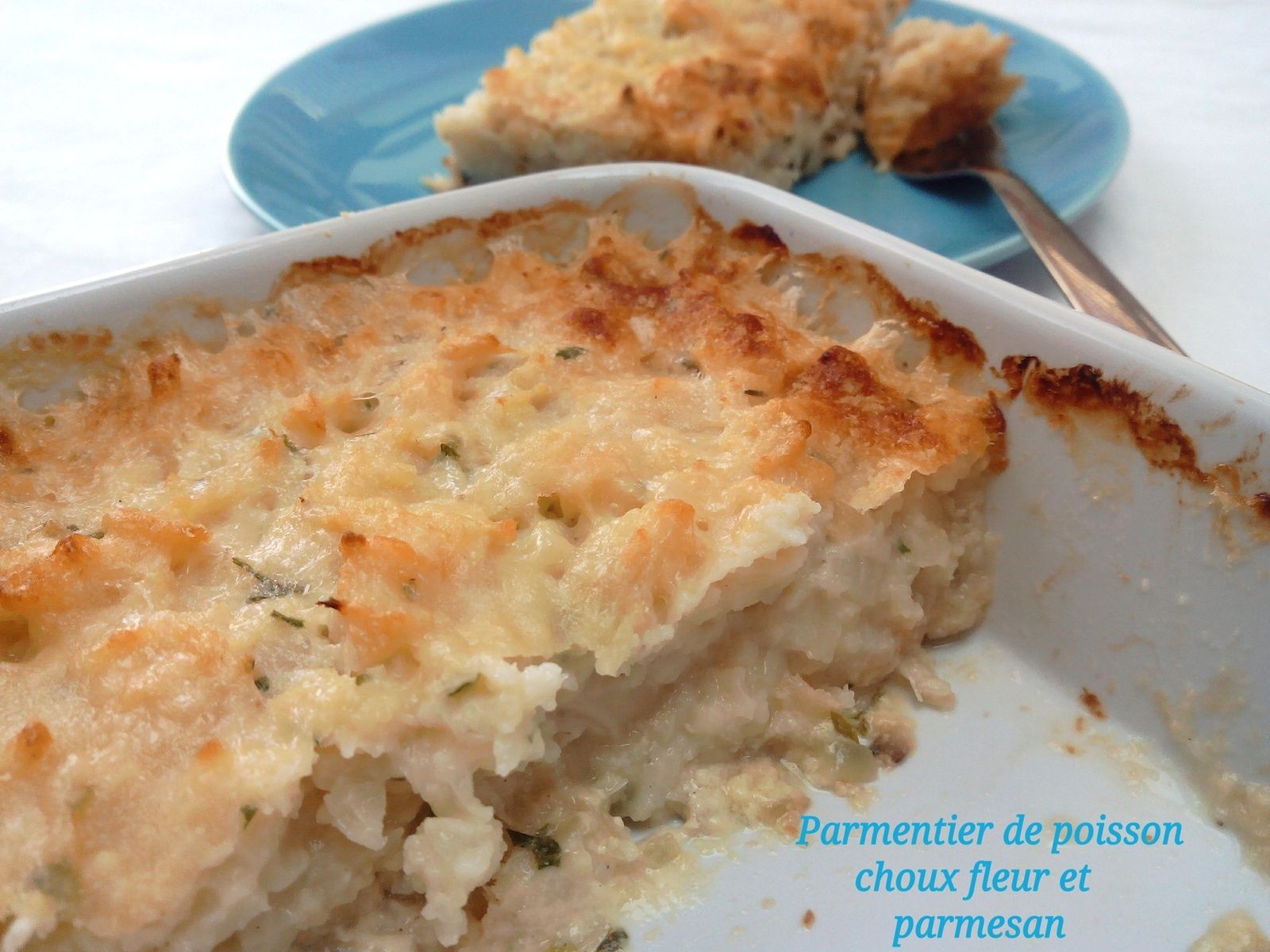 Parmentier de poisson, choux fleur et parmesan - Passetempscuisine