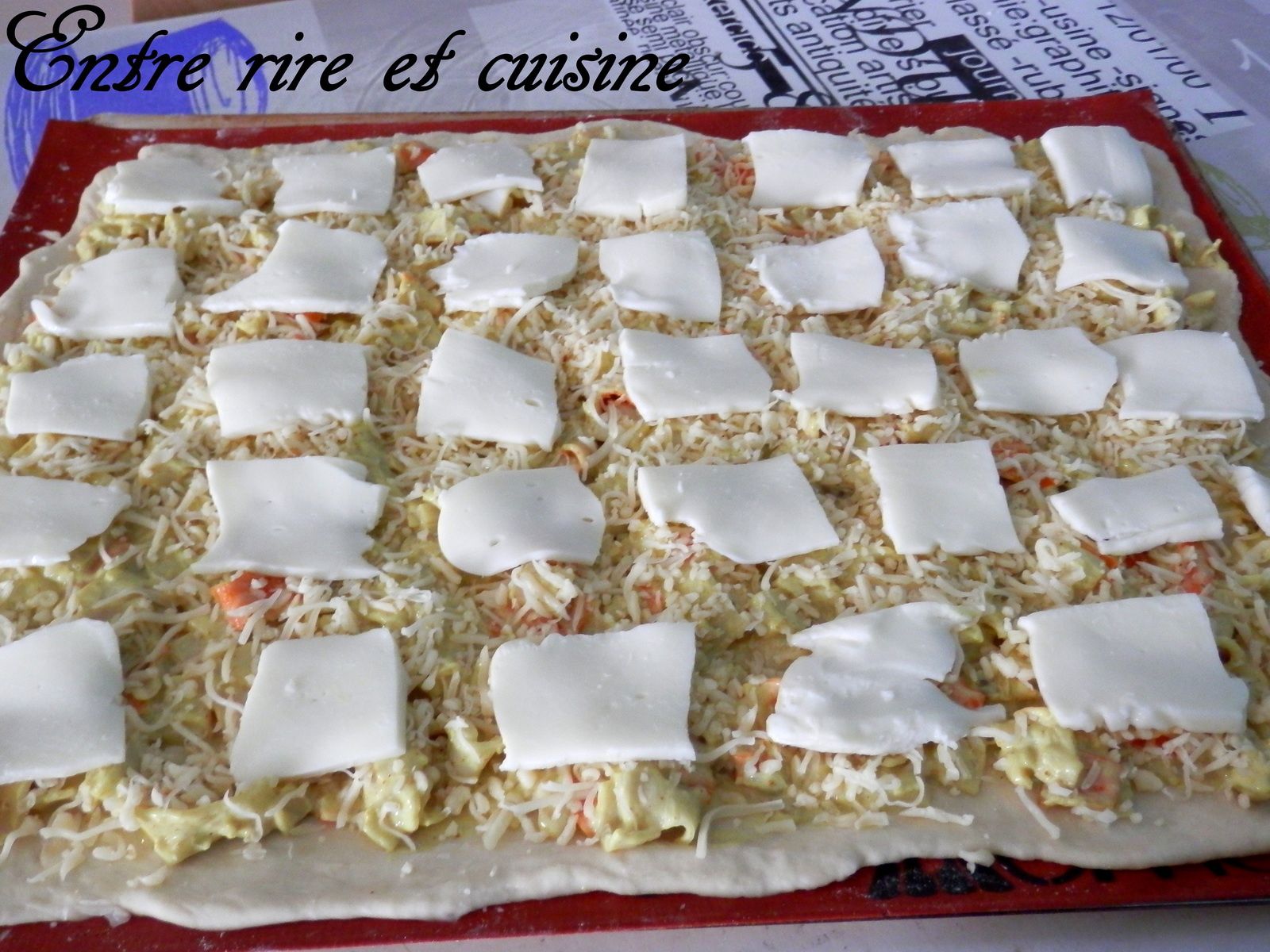 Pizza au Surimi et Curcuma - Entre rire et cuisine