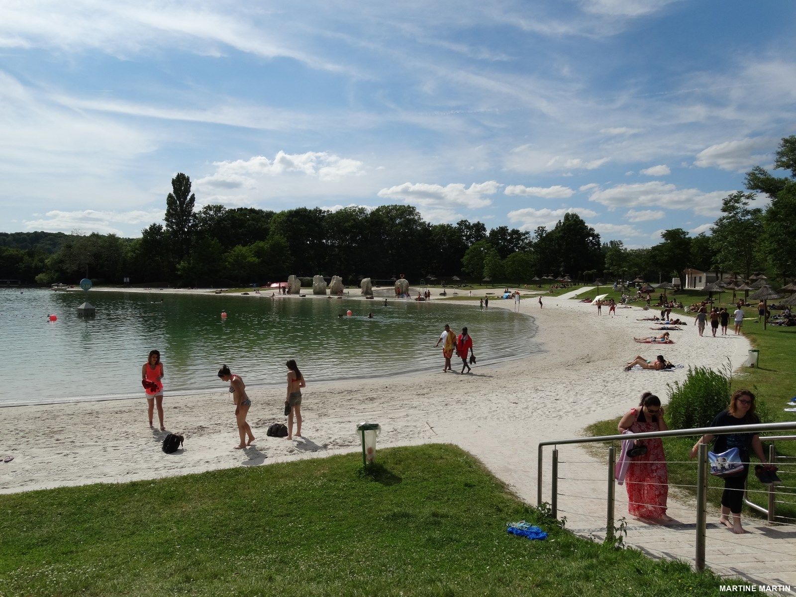 La plage de Cergy à la base de loisirs