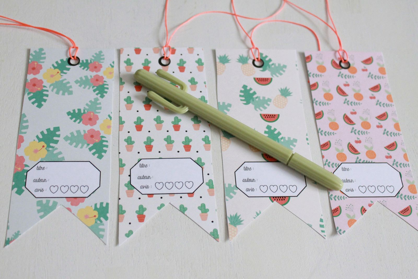 Marque-pages à imprimer - Avec ses 10 ptits doigts - blog DIY