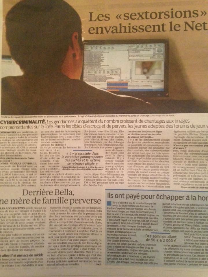 Chantages sexuels et sextorsion sur internet: l'interview de Me Thierry Vallat pour le Parisien ...
