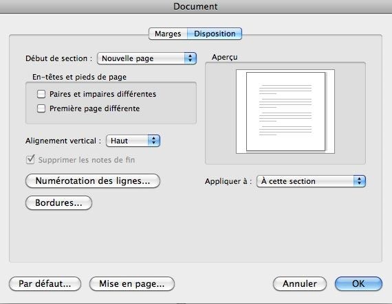 document avec des pages de tailles différentes dans word - Cours ...