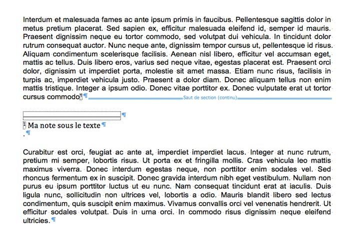 Note sous word : bas de page et note de fin de document - Cours faciles ...