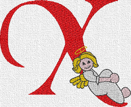 ABC anges, la lettre X - Chez elkalin.com
