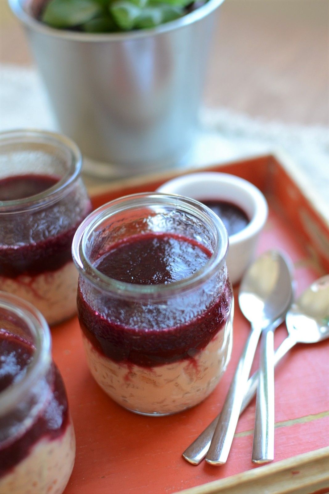 Riz au lait et coulis de fruits rouges - Hum, ça sent bon ...
