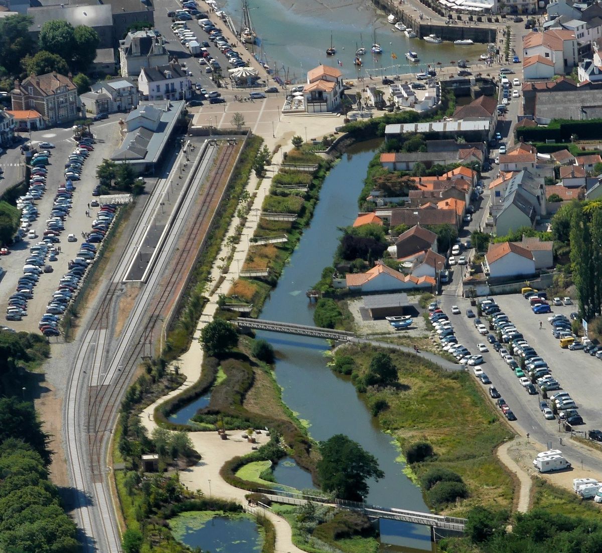 PORNIC : Le parc de la ria vu d'hélico - le blog alain Barré