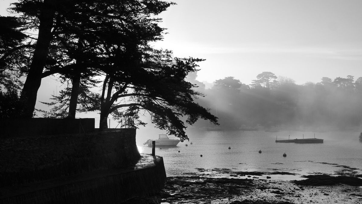 brouillard sur la plage du château - le blog alain Barré