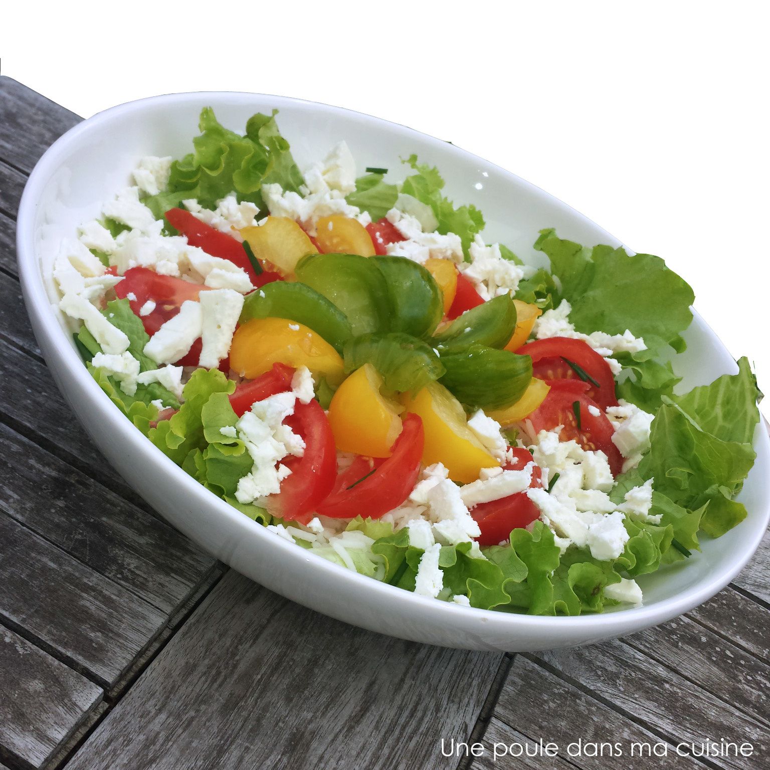 Salade multicolore {tomates, feta} - Cuisine gourmande et saine