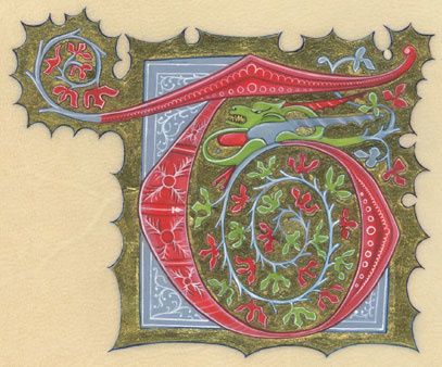 Enluminure lettrine : T (modernes et anciennes) - Chez careli