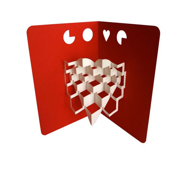 Kirigami heart free pattern - Kirigami Gratuit en Folie