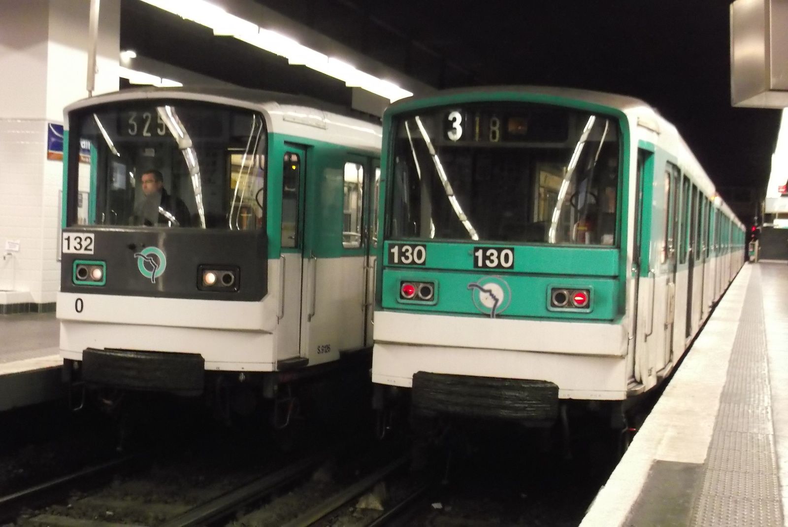 Liste des lignes de métro RATP 1 à 7 - IRR - Information Réseau RATP