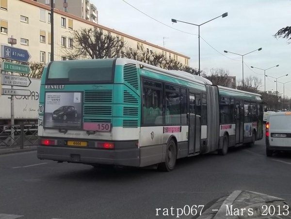 Du nouveau sur les lignes de bus RATP 150, 128, 269/270/370, 211/321 ...