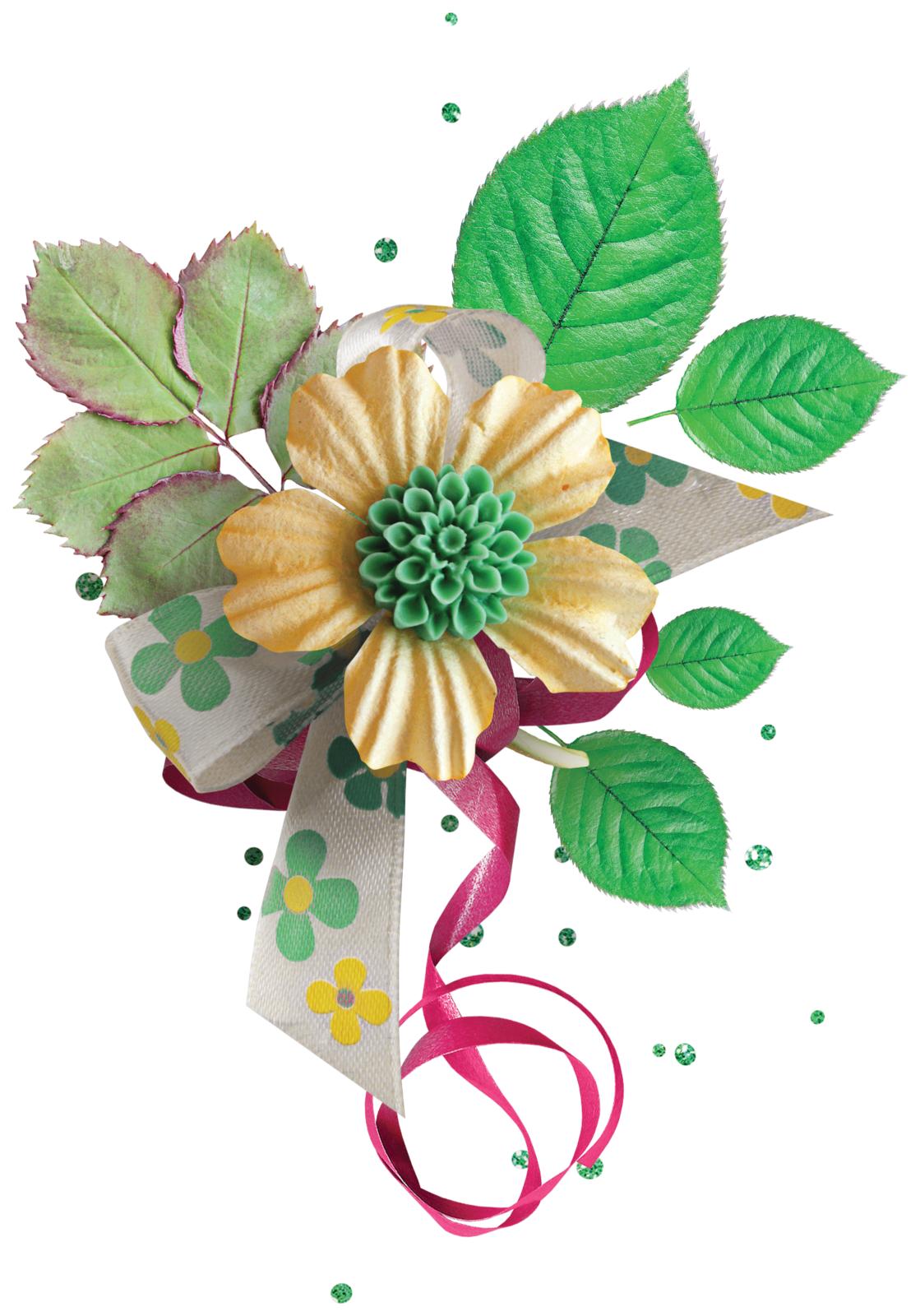 Mini kit of Edge Strips or cluster borders for scrapbook layouts ...