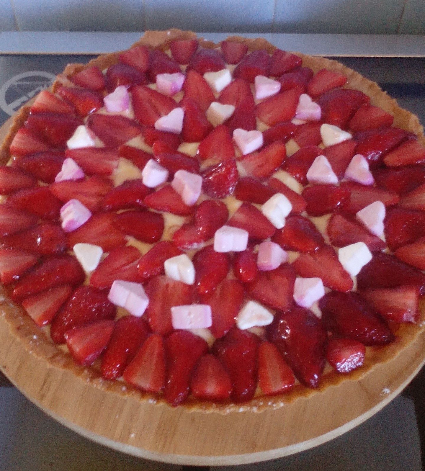 Tarte aux fraises à la crème diplomate - Les gourmandises de Rebecca