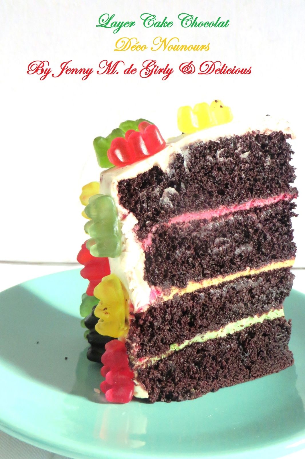 Layer cake Chocolat - Déco Nounours - Girly and Delicious