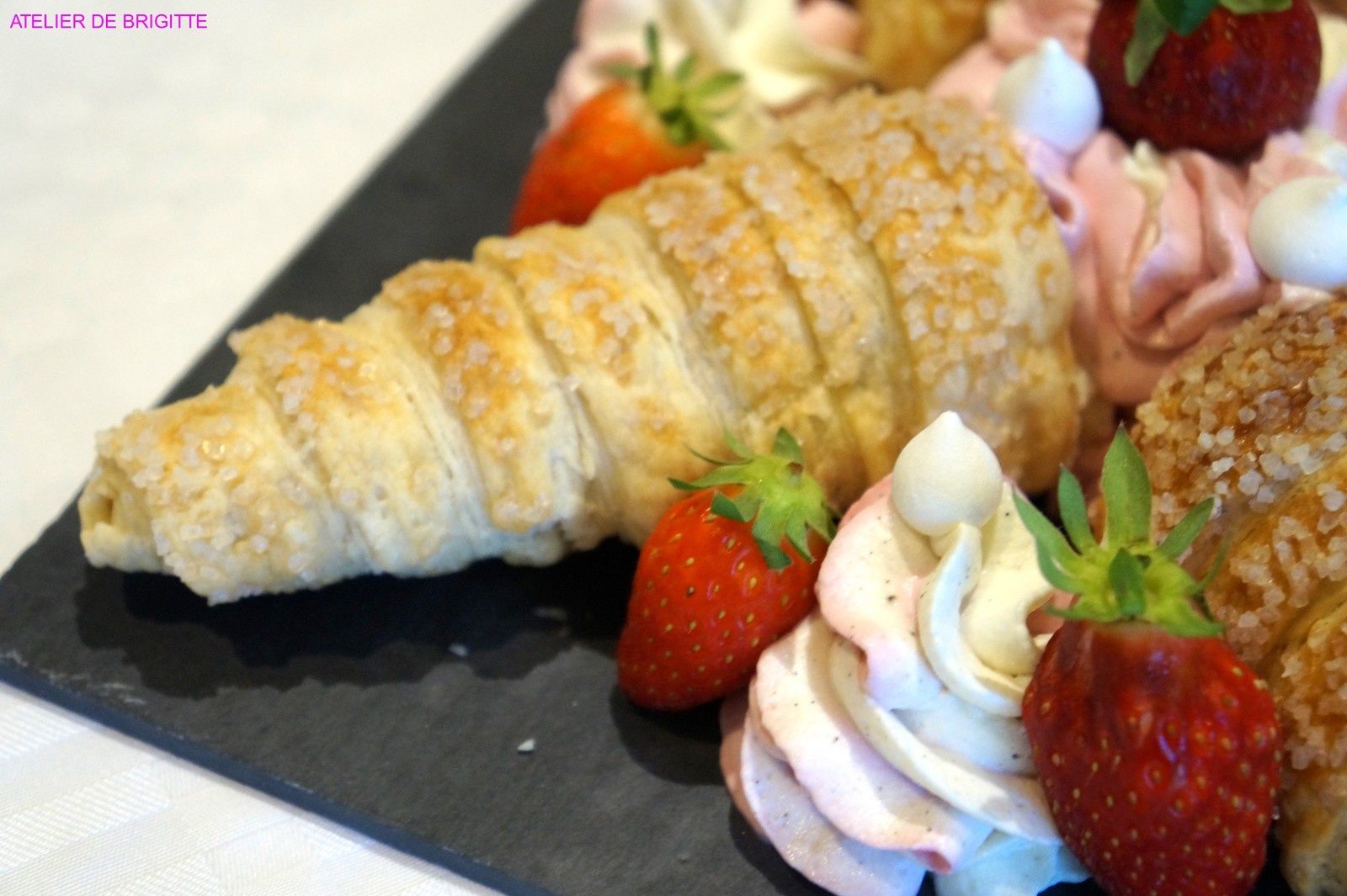Cornet Gourmand Fraises et Vanille - Atelier de Brigitte, cuisine ...