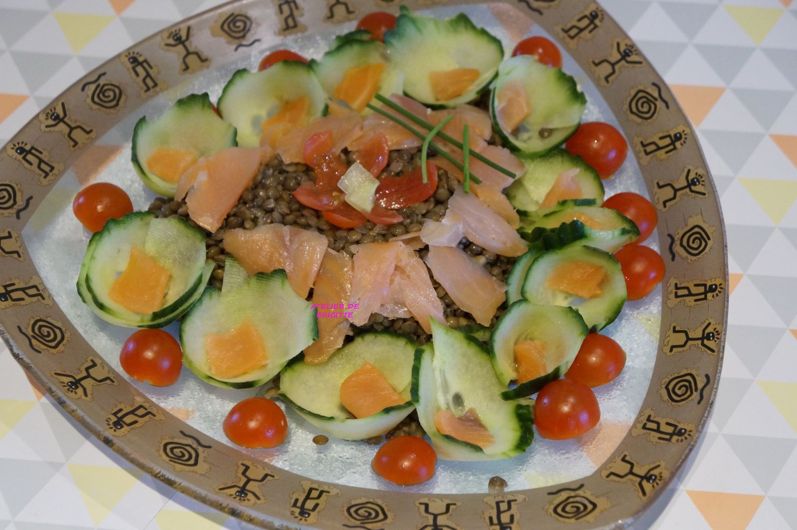 Salade de lentilles et Saumon fumé. - Atelier de Brigitte, cuisine ...