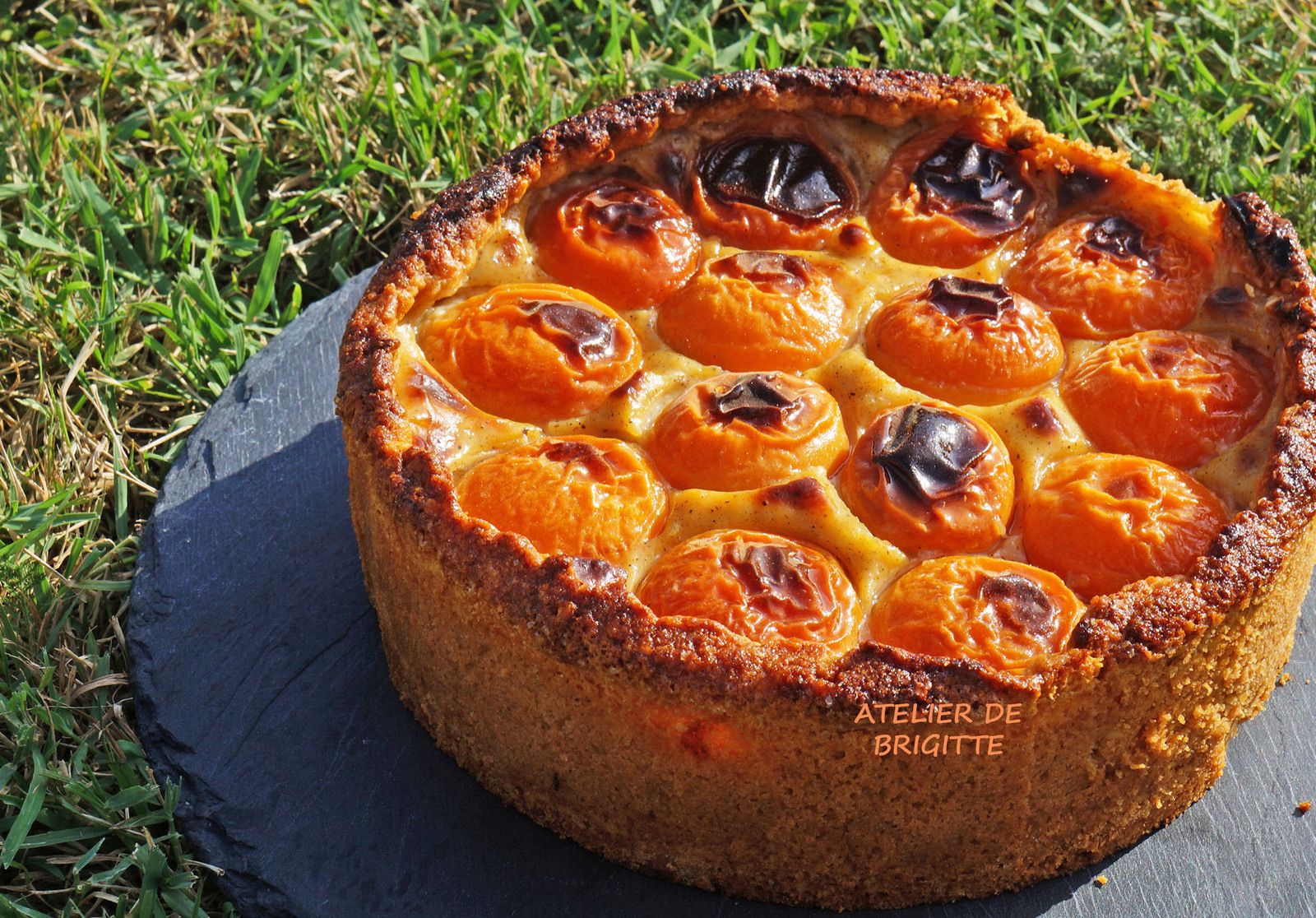 Flan pâtissier aux abricots - Atelier de Brigitte, cuisine, recettes ...