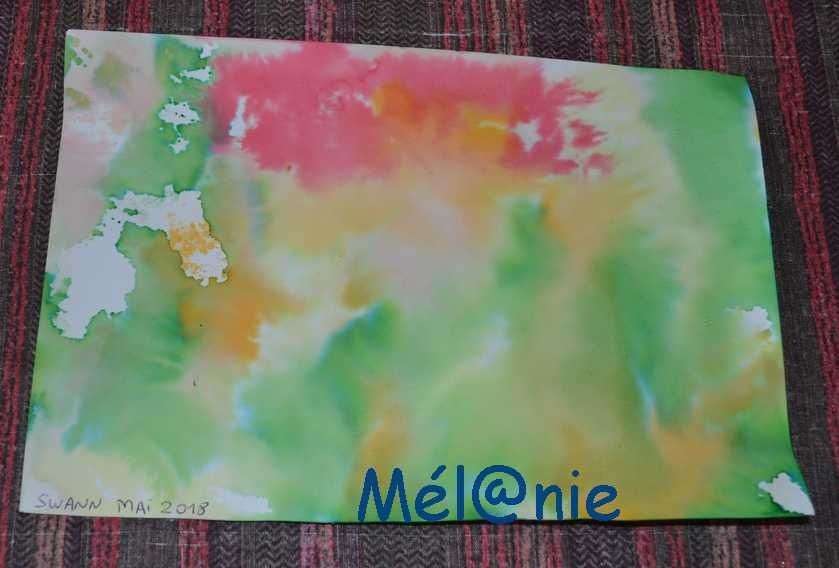 Peindre avec du papier crépon - Le blog de chezmel