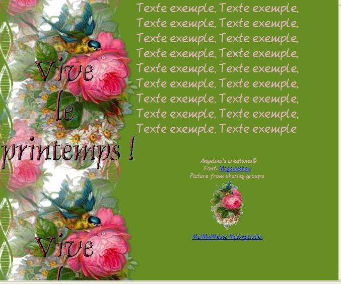 Vive le printemps Fleurs&oiseau Incredimail & Papier A4 h l & outlook ...