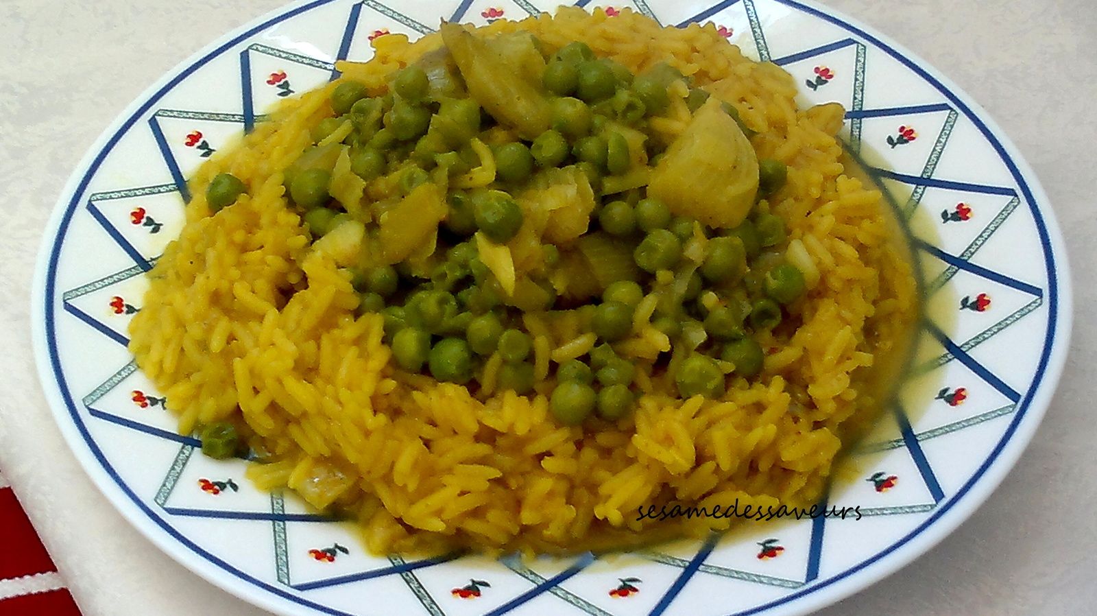 Riz aux petits pois - Le Sésame Des Saveurs