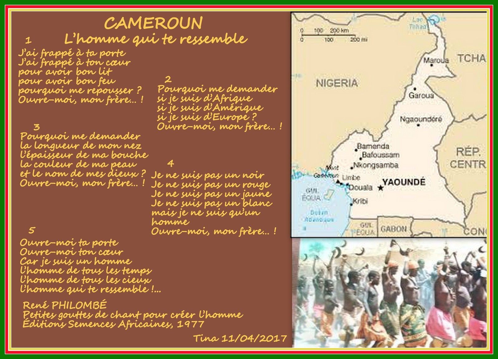 Poème CAMEROUNAIS - MANU DIBANGO & YANNICK NOAH