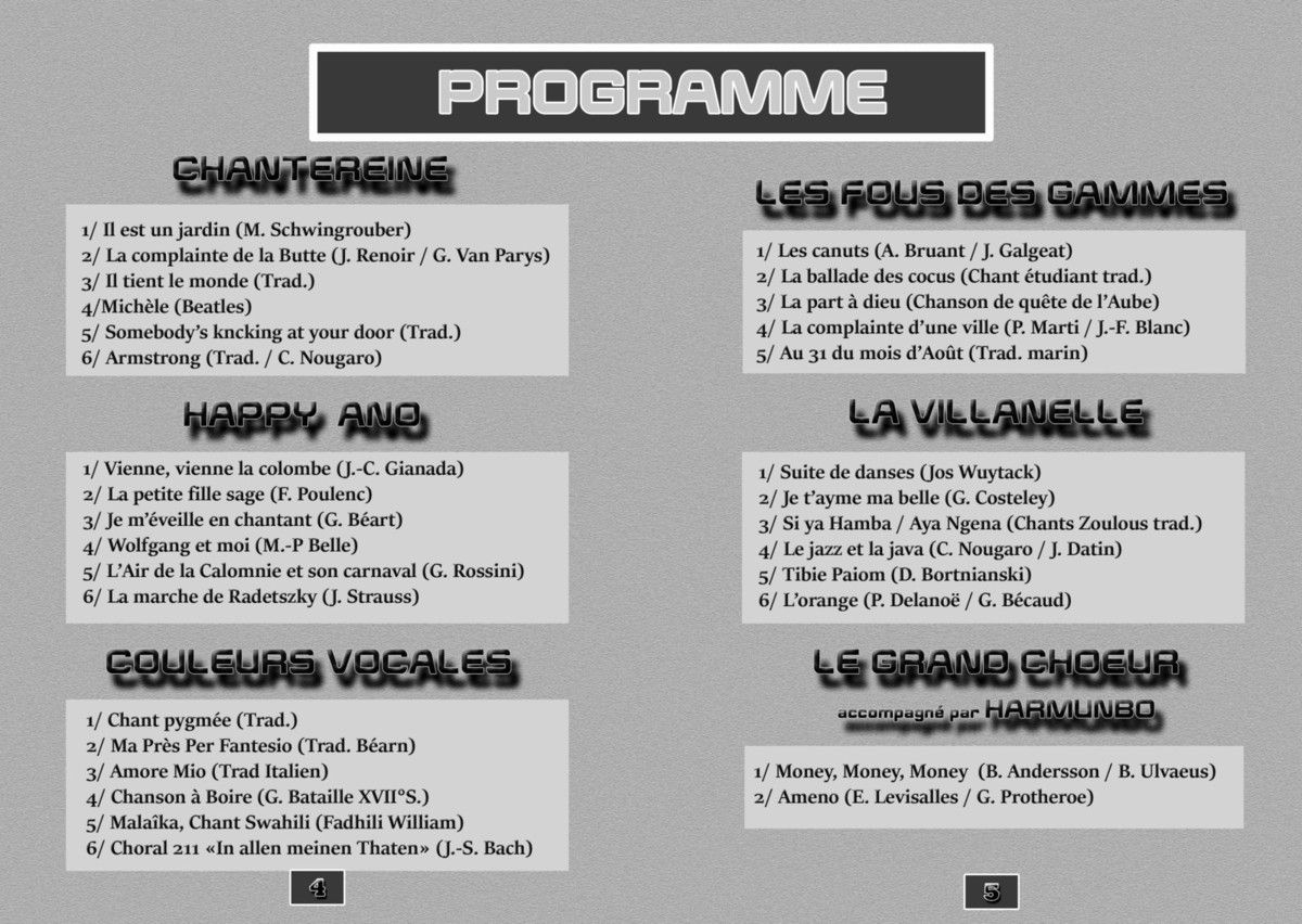 Demandez le programme - La Villanelle