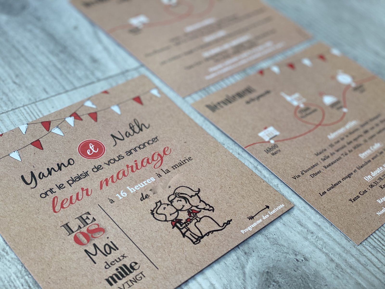 Le faire part de mariage thème féria de Nathalie & Yann ... rouge et ...