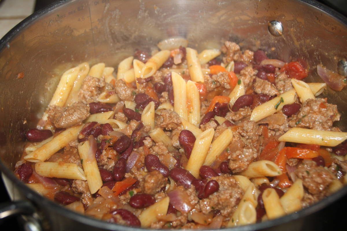 gratin de penne au chili con carne - Bienvenue