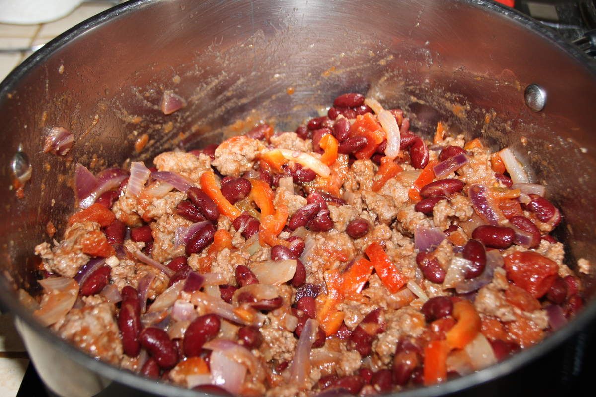 gratin de penne au chili con carne - Bienvenue