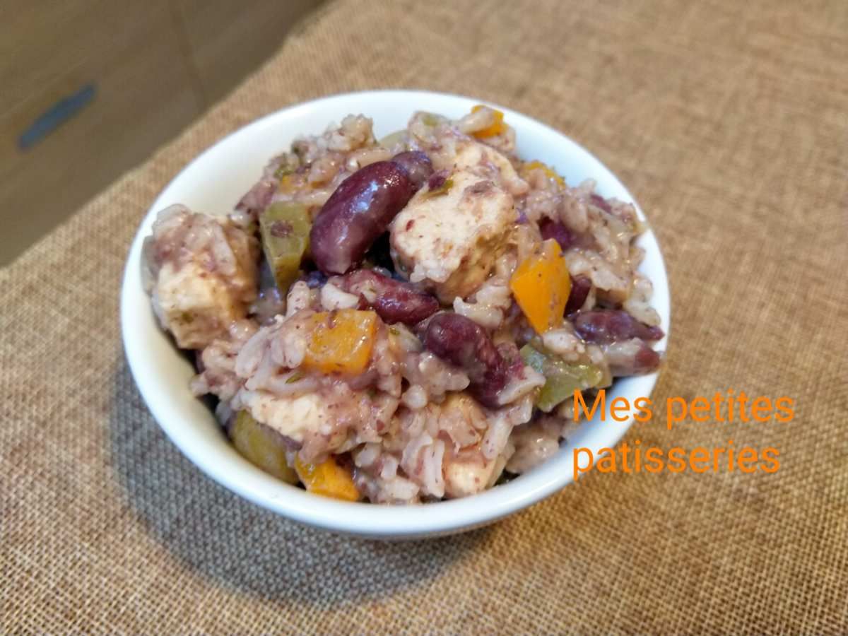 Riz aux haricots rouges et poivrons - Mes Petites Patisseries