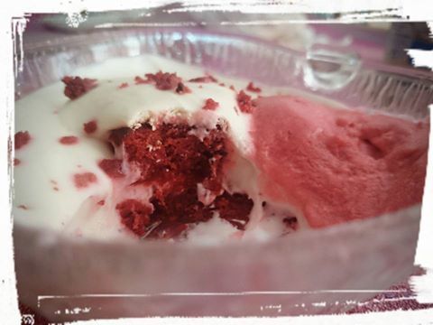 Postre red velvet y su espuma - THCOLORVERDE