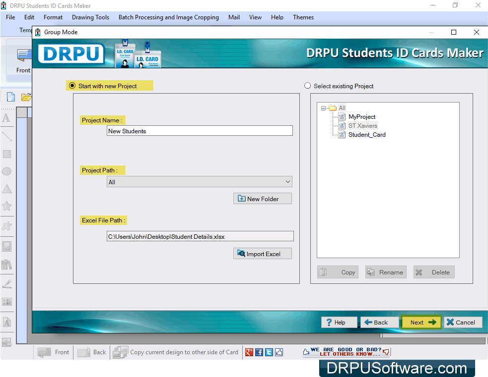 How to create ID cards for students and export as image using Student ...