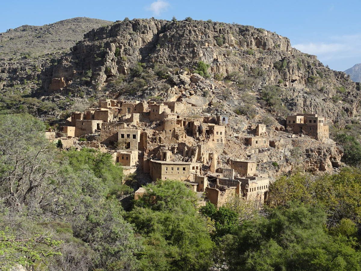 Etape 6, Oman: Wadi Bani Habib, Fort de Bahla - Une maison en montagne